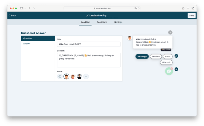 Getting started with the Leadbot